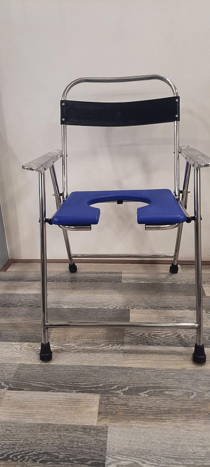 Buy Easy Move Stainless Steel Round Commode Stool Online at Medura ...