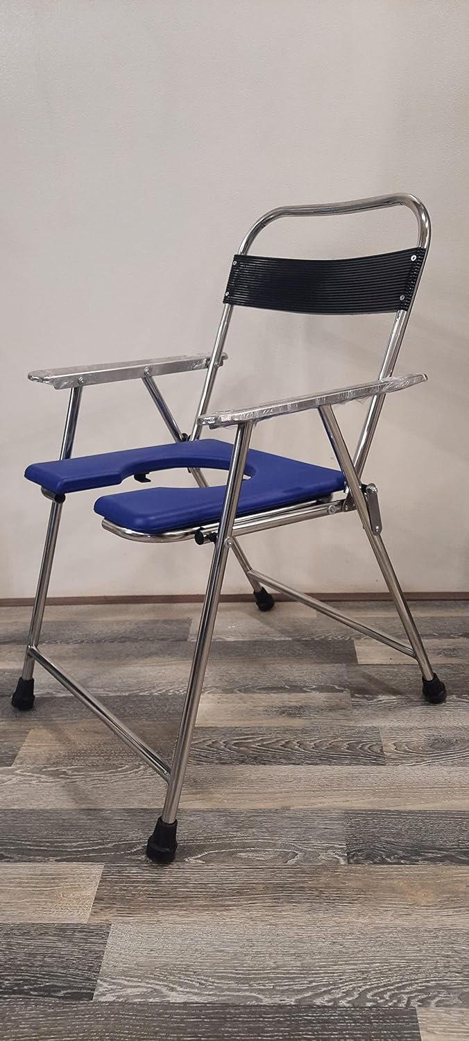 Buy Easy Move Stainless Steel Round Commode Stool Online at Medura ...